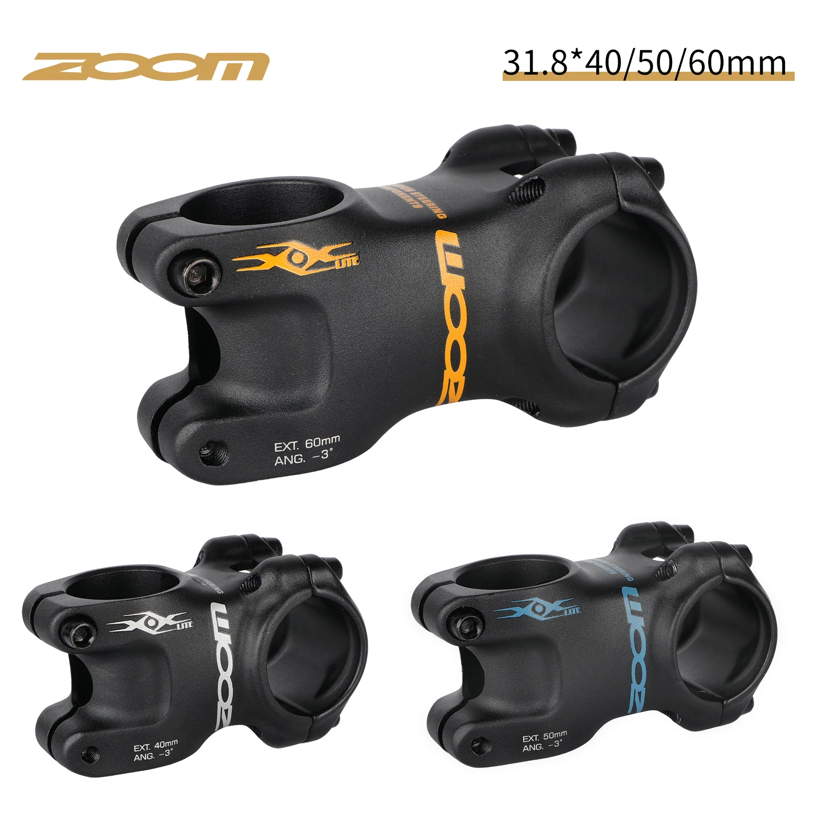 Zoom-Handlebar-Stem-RD601-Alloy-Ahead-1-1-8-31-8mm-Clamp-40mm-60mm ...