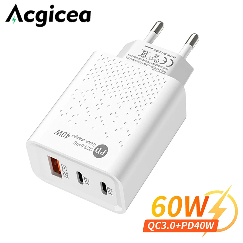60w Usb C Charger Fast Charging Quick Charge 3.0 - Usb C Charger 60w ...