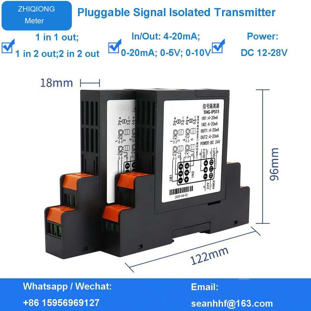 Current Signal Isolator 4 ~ 20mA Input Signal 1 In 1 Out Analog Output ... Current Signal Isolator 4 ~ 20mA Input Signal 1 In 1 Out Analog Output ...
