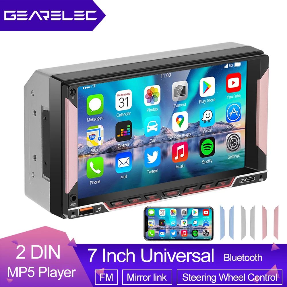 GEARELEC-2-din-Car-Radio-7-HD-Autoradio-Multimedia-Player-2DIN-Touch ...