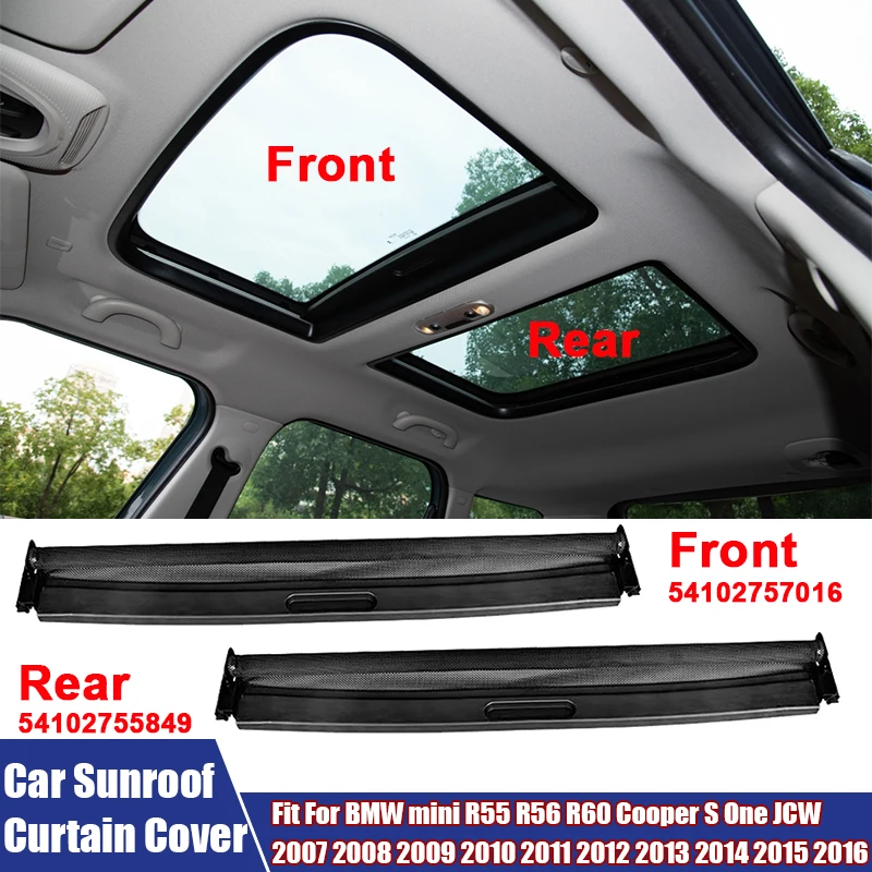 Car Roof Sunroof Curtain Black Cover Sunroof Visor For BMW Mini R55 R56 ...