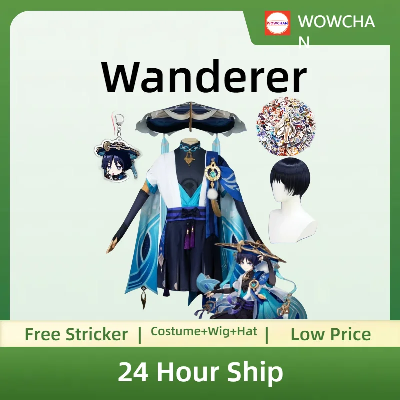 Cosplay Genshin Impact Scaramouche Wanderer Balladeer Kunikuzushi ...