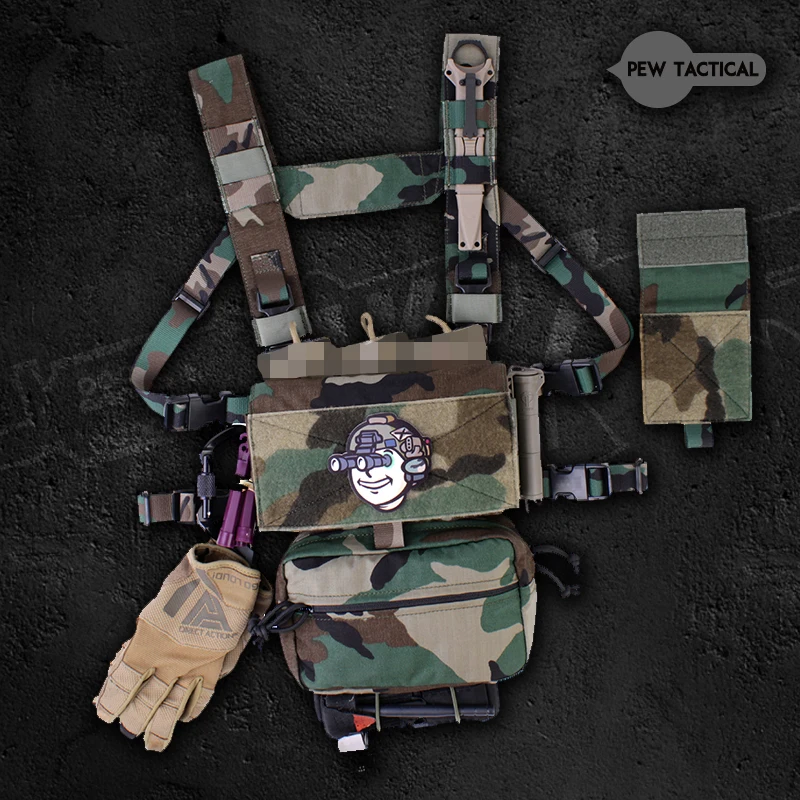 PEWTAC-Tactical-Chest-Hanging-Unit-Corpo-principal-Painel-LV119-Constru ...