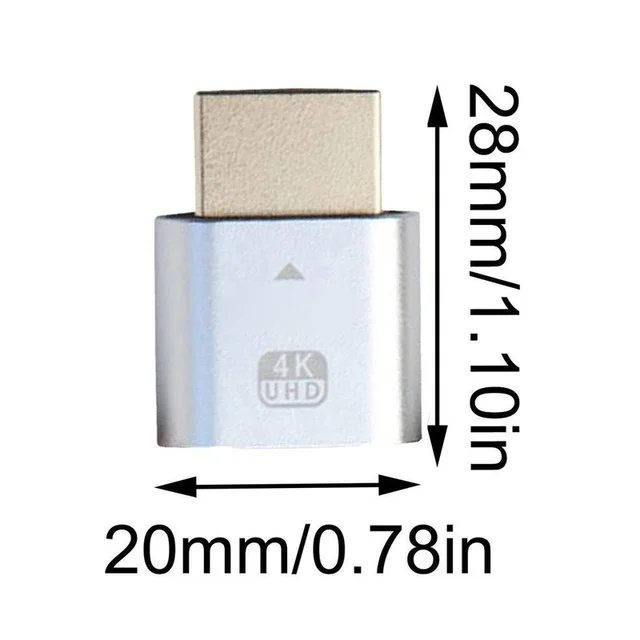 HDMI Virtual Display 4K HDMI DDC EDID Dummy Plug EDID Display Cheat ...