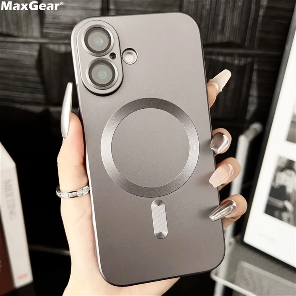 Luxury-Metallic-Matte-Magnetic-For-Magsafe-Armor-Case-For-iPhone-16-15 ...