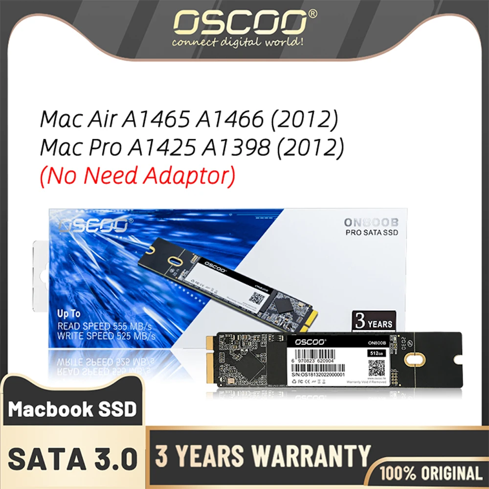 Oscoo Ssd For 2012 Macbook Air A1465 A1466 Macbook Pro A1398 A1425 ...