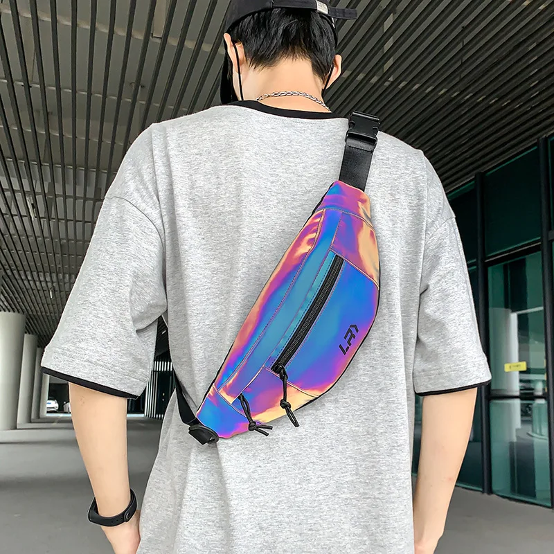 Techwear-Style-Colorful-Reflective-Fanny-Pack-Punk-Hip-Hop-Crossbody ...