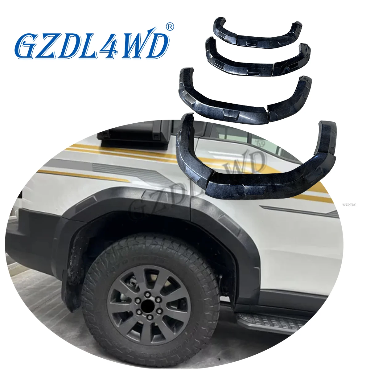 4X4 Guard Arch wide body kit fender flare For Toyota Prado 250 2024 ...