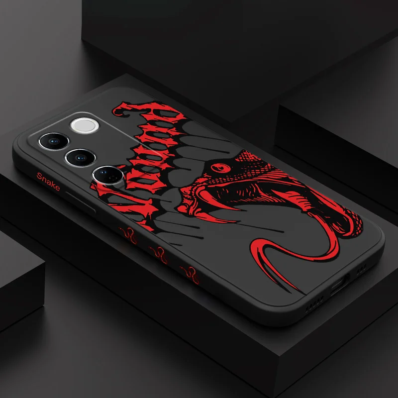 Red Snake Phone Case For VIVO V30 V29 V29E V27 V27E V25 V25E V23 V23E ...