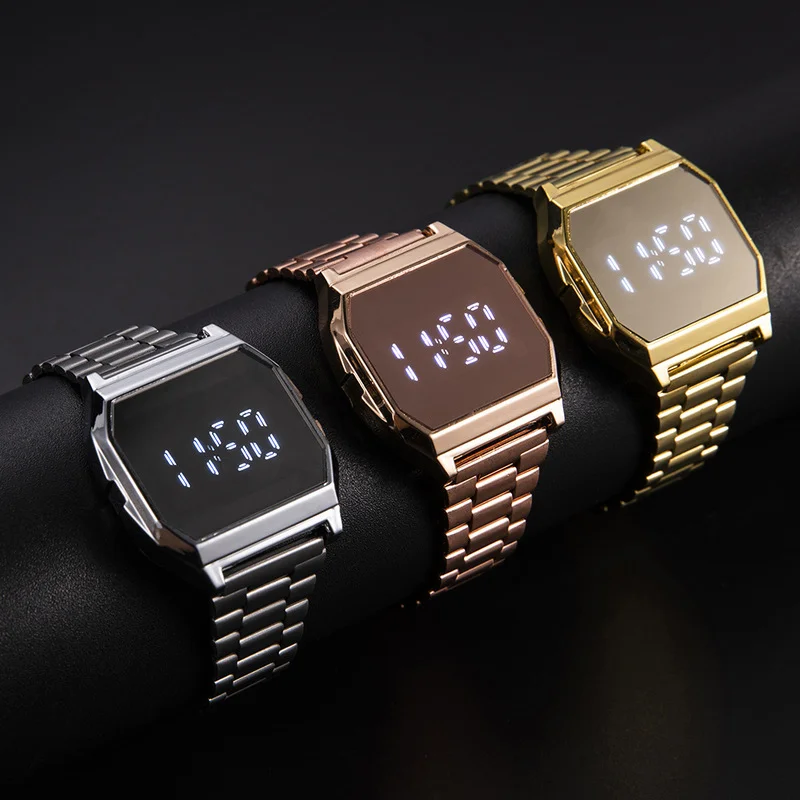 Luxury-Touch-Watches-Men-Women-Rose-Gold-Clock-Multifunction-LED-Sports ...