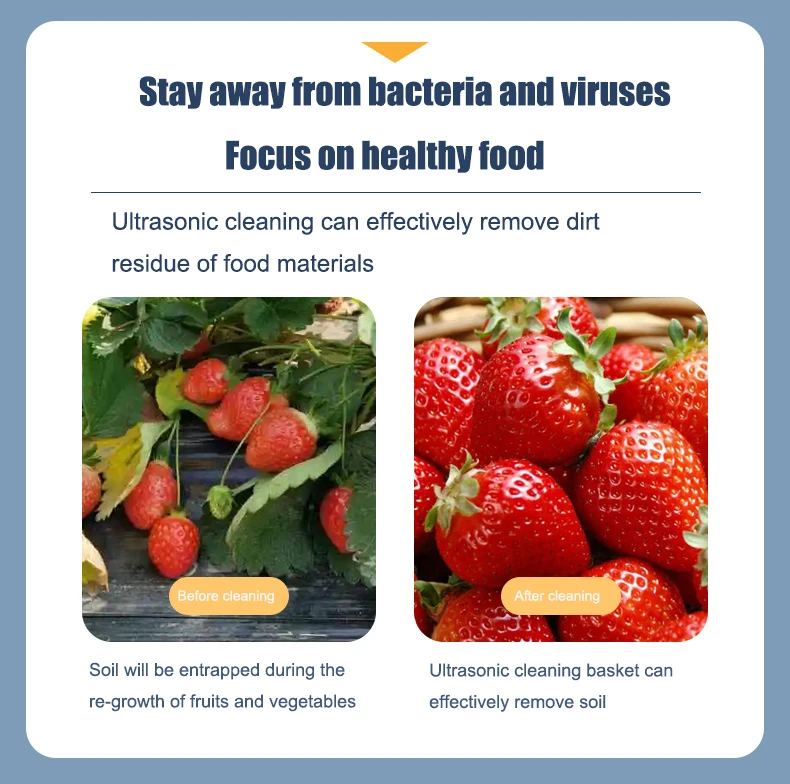 Electric Vegetable Washer Ultrasonic Washing Basket Food Purifier ...