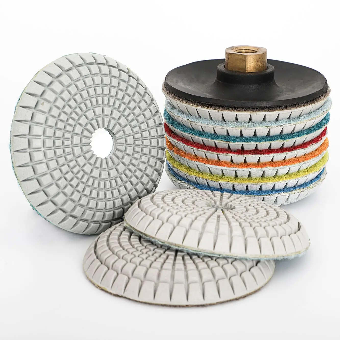 7-Pieces-4-Inch-100mm-Diamond-Bowl-Wet-Grinding-Pad-Marble-Stone-Tile ...