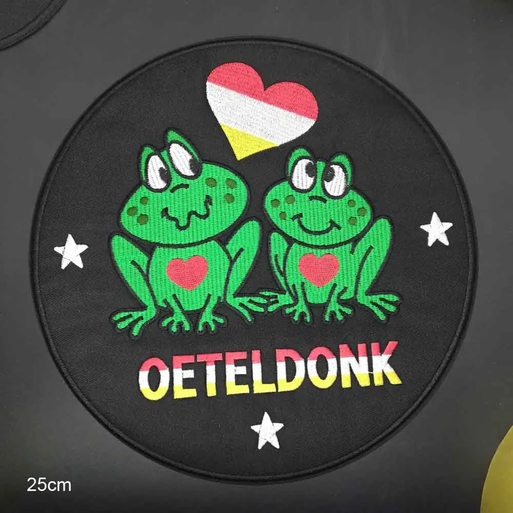 Big Size Oeteldonk Emblem Frog Iron On Patches Embroidered Clothes ...