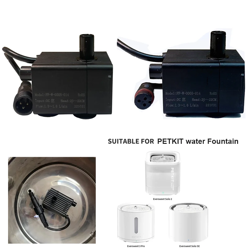 Water-Dispenser-Pump-Pets-Cats-Drinking-Fountain-Motor-Replacement-For ...