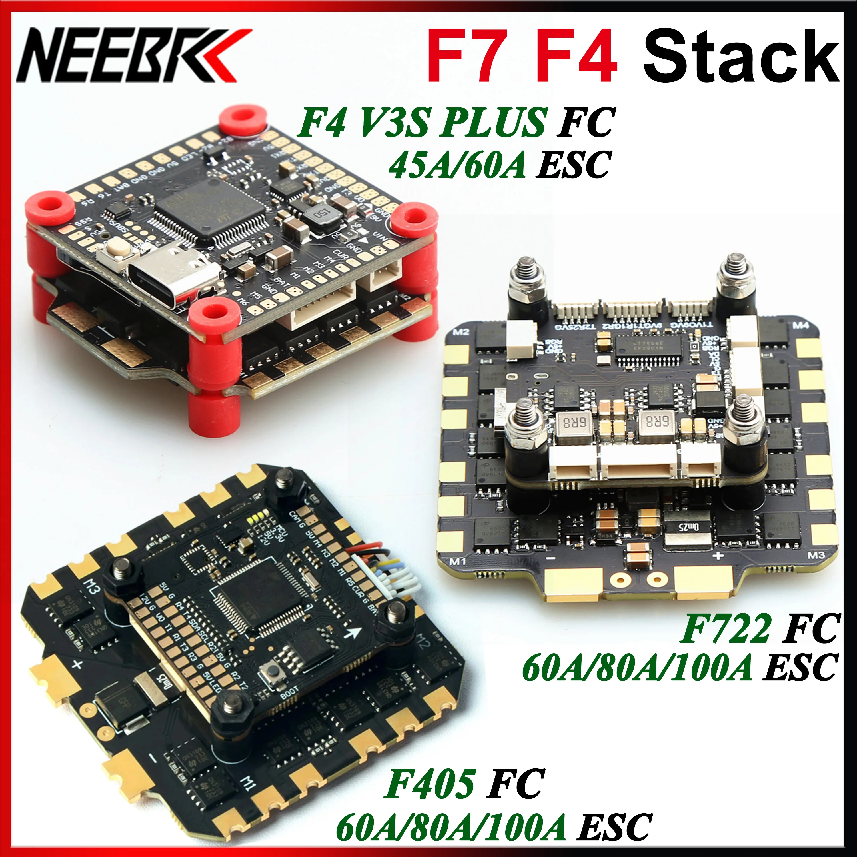 F4 F405 F4V3S Plus F7 F722 FC Stack Flight Controller BLS-45A/60A/80A ...