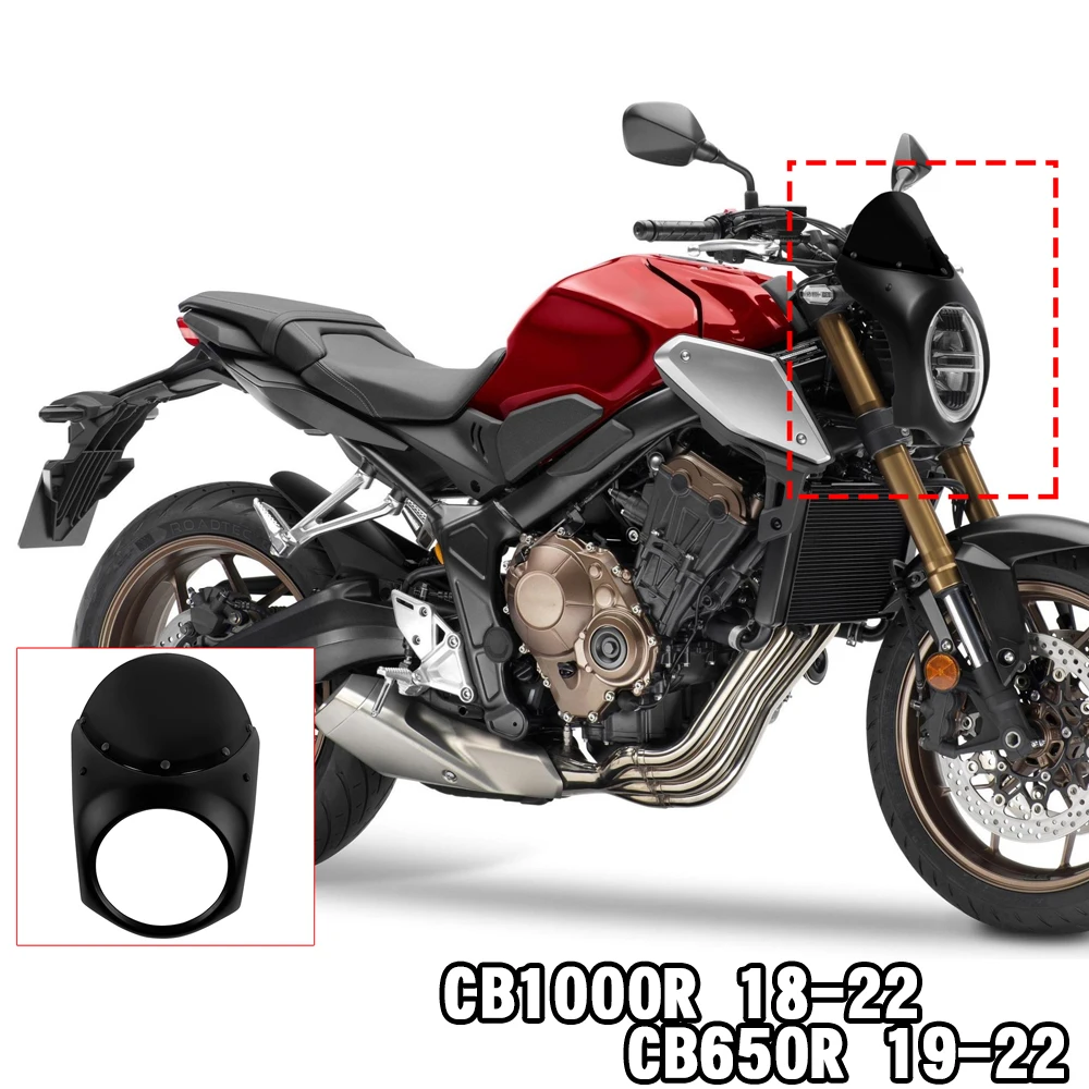 Front-Headlight-Cover-Cafe-Racer-Retro-Fairing-WindScreen-Motorcycle ...
