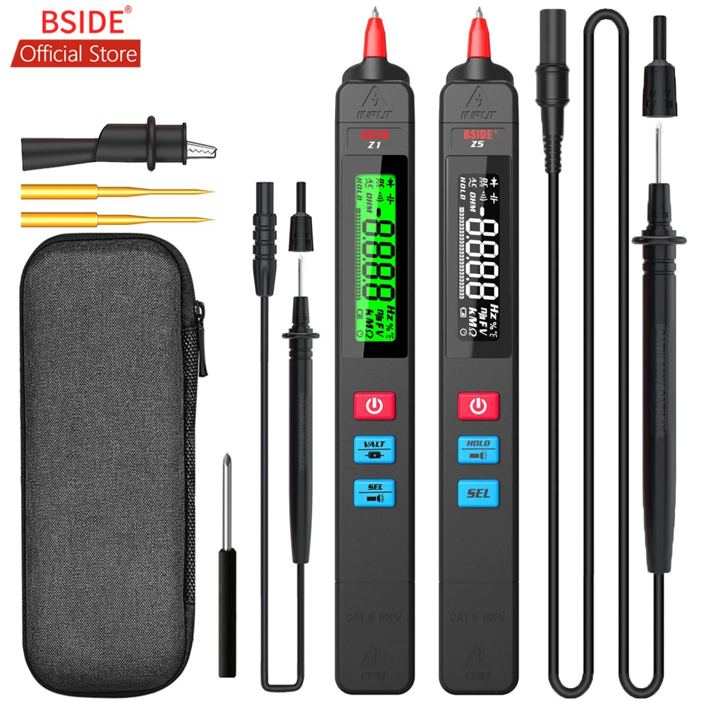 BSIDE Multimeter Digital Tester Smart Pen Type Voltage Detector DC AC ...