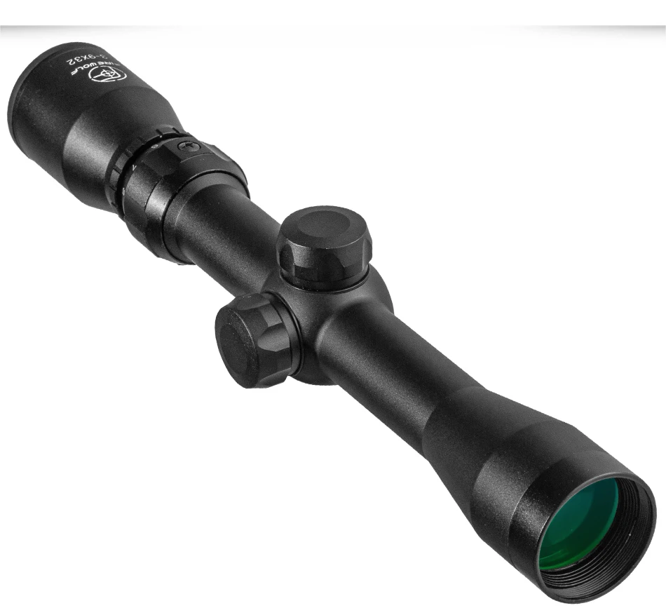 Fire Wolf 3-9X32 Green Glass Rifle Scope Outdoor Reticle Sight Optics ...