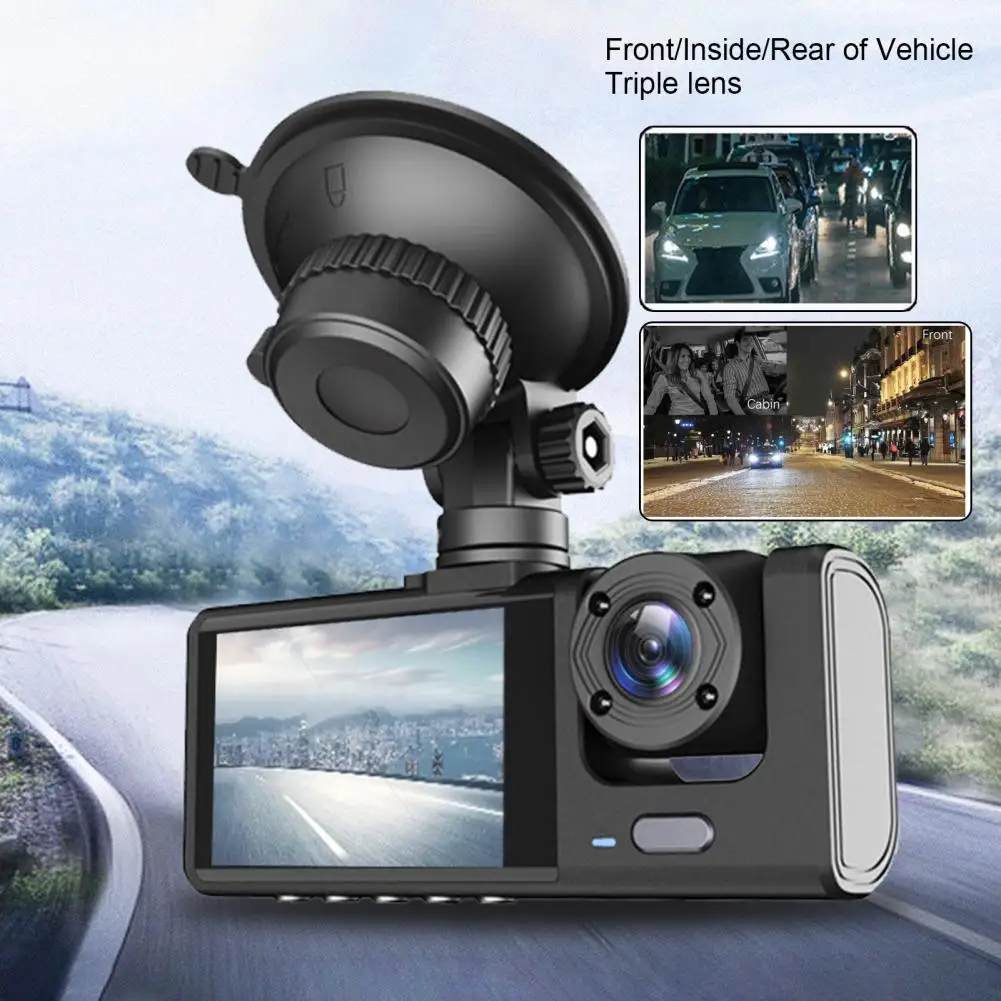 Auto-Dash-Camera-til-Lente-Tripla-Instala-o-Simples-Painel-Do-Carro ...