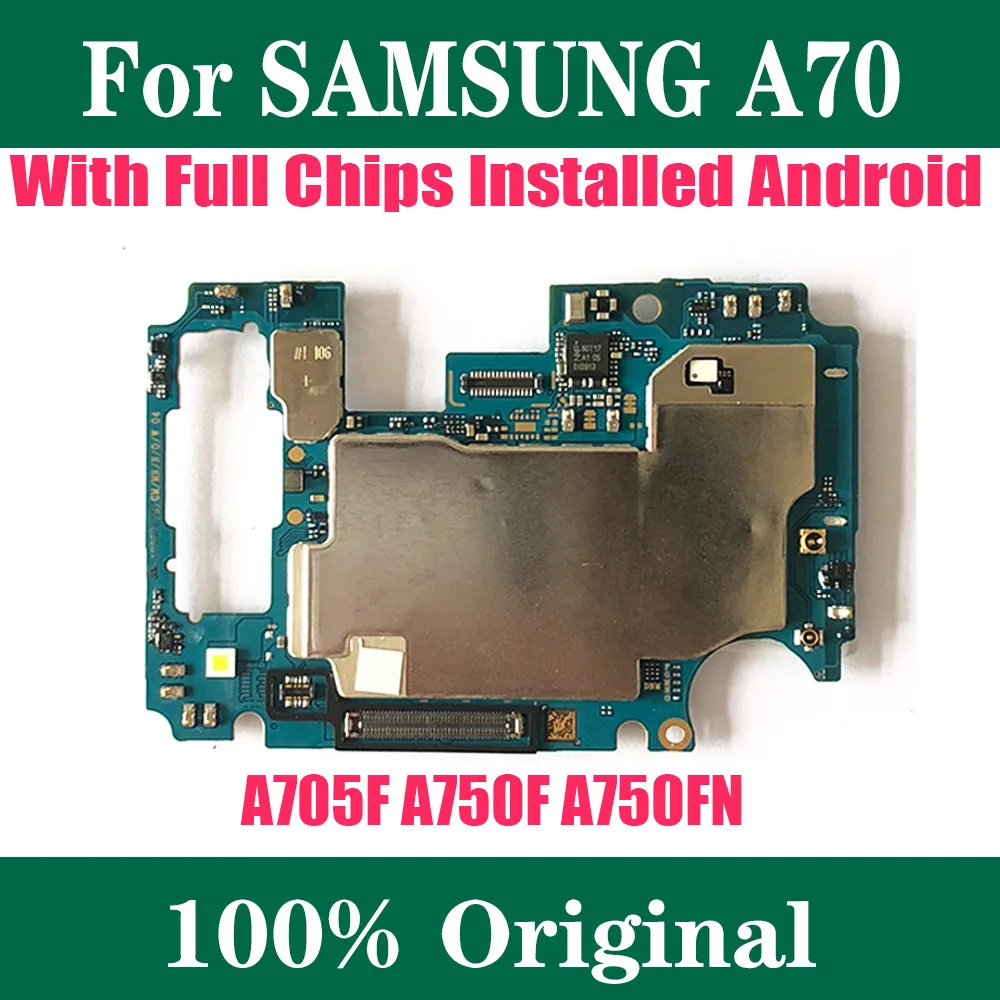 Placa base desbloqueada de fábrica para Samsung Galaxy A70 A705F A705U ...