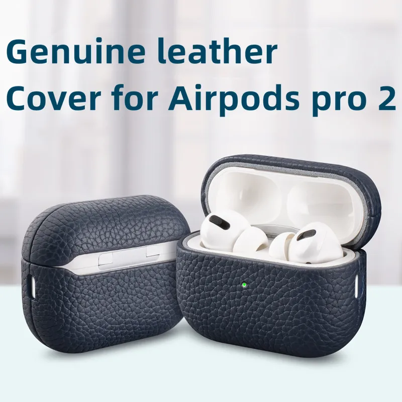 Case for Airpods pro 2 generation Genuine Leather For Airpdos pro 2nd ...