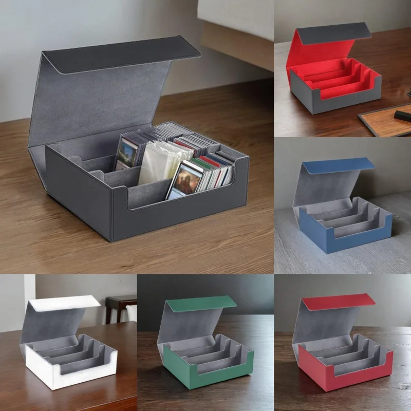 Suc-o-Magn-tica-Game-Card-Caixa-De-Armazenamento-3-Row-Card-Box-Couro ...