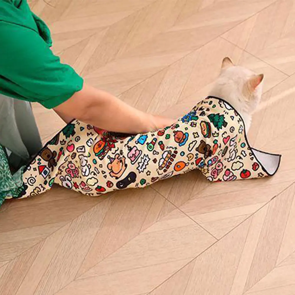 Cat-Restraint-Wrap-Self-Adherent-Cat-Swaddle-Burrito-Wrap-Anti-Bite ...