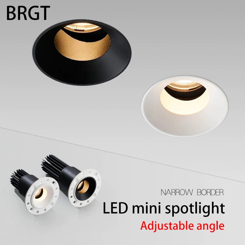 Borderless-Led-Mini-Spotlight-3W-7W-COB-Spot-Light-Adjustable-Angle ...