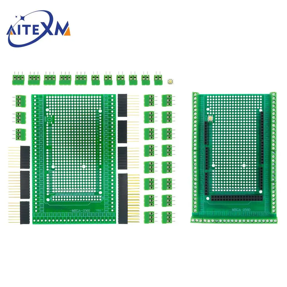 Compatible-With-MEGA2560-Double-side-PCB-Prototype-Screw-Terminal-Block ...