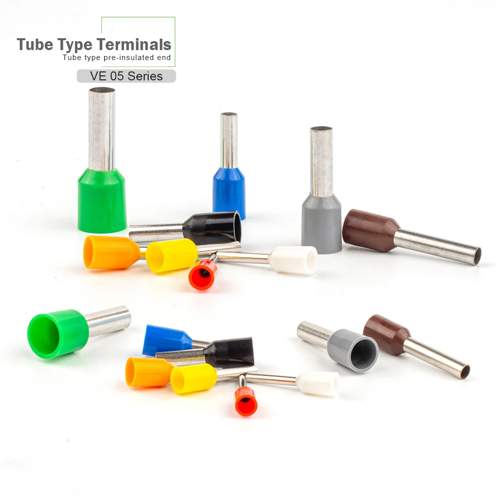 100pcs VE Insulated Crimp Terminal Cord End Terminals For Wire ...