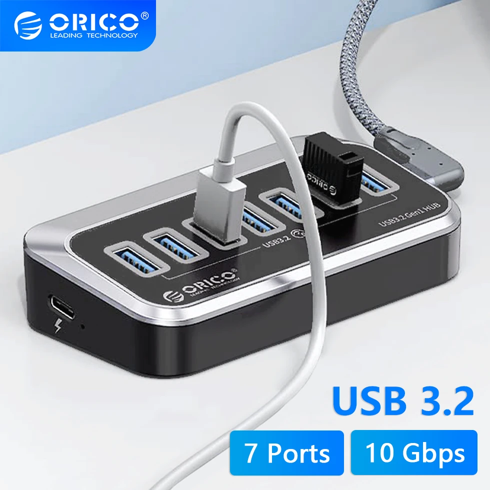 Orico Usb A 3.2 Hub Type C Splitter 10gbps Switch Docking Station Multi ...