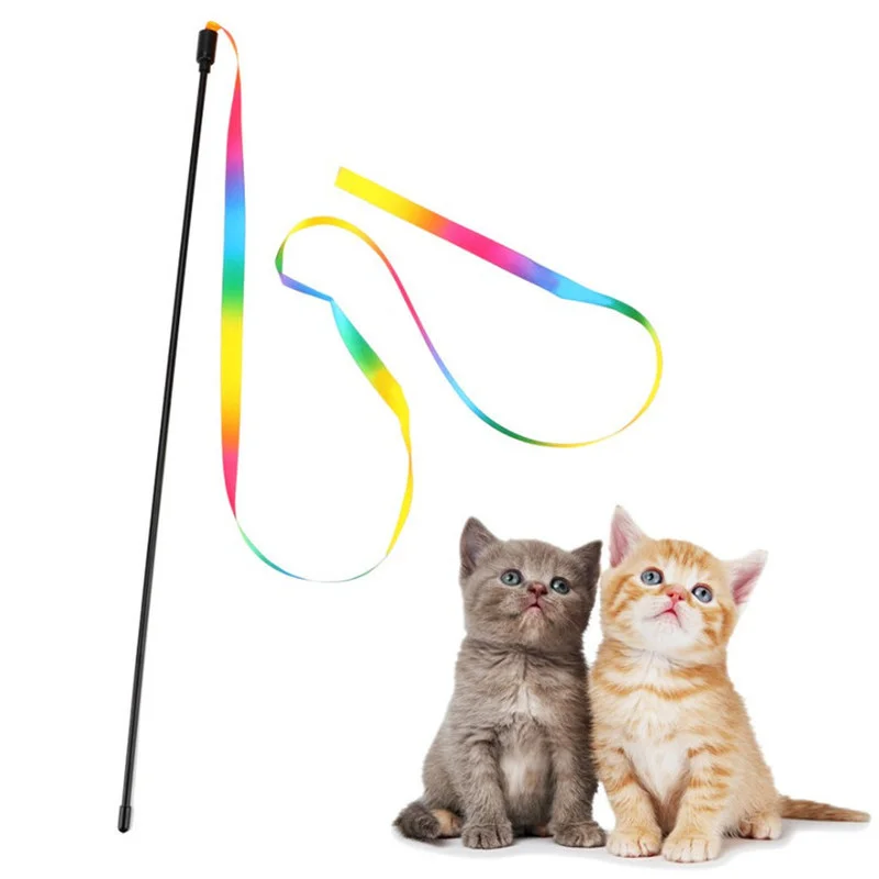 1PCS-Cat-Toys-Cute-Funny-Colorful-Rod-Teaser-Wand-Plastic-Pet-Toys-For ...