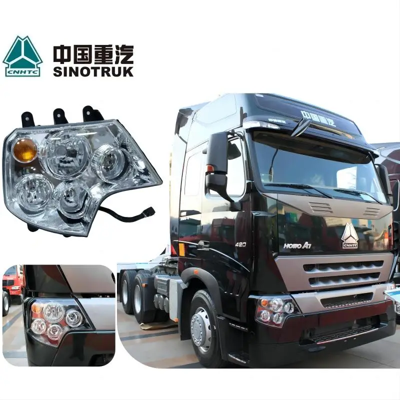 HOWO-A7-Truck-Parts-Original-Quality-Right-Headlight-Head-Lamp-Front ...