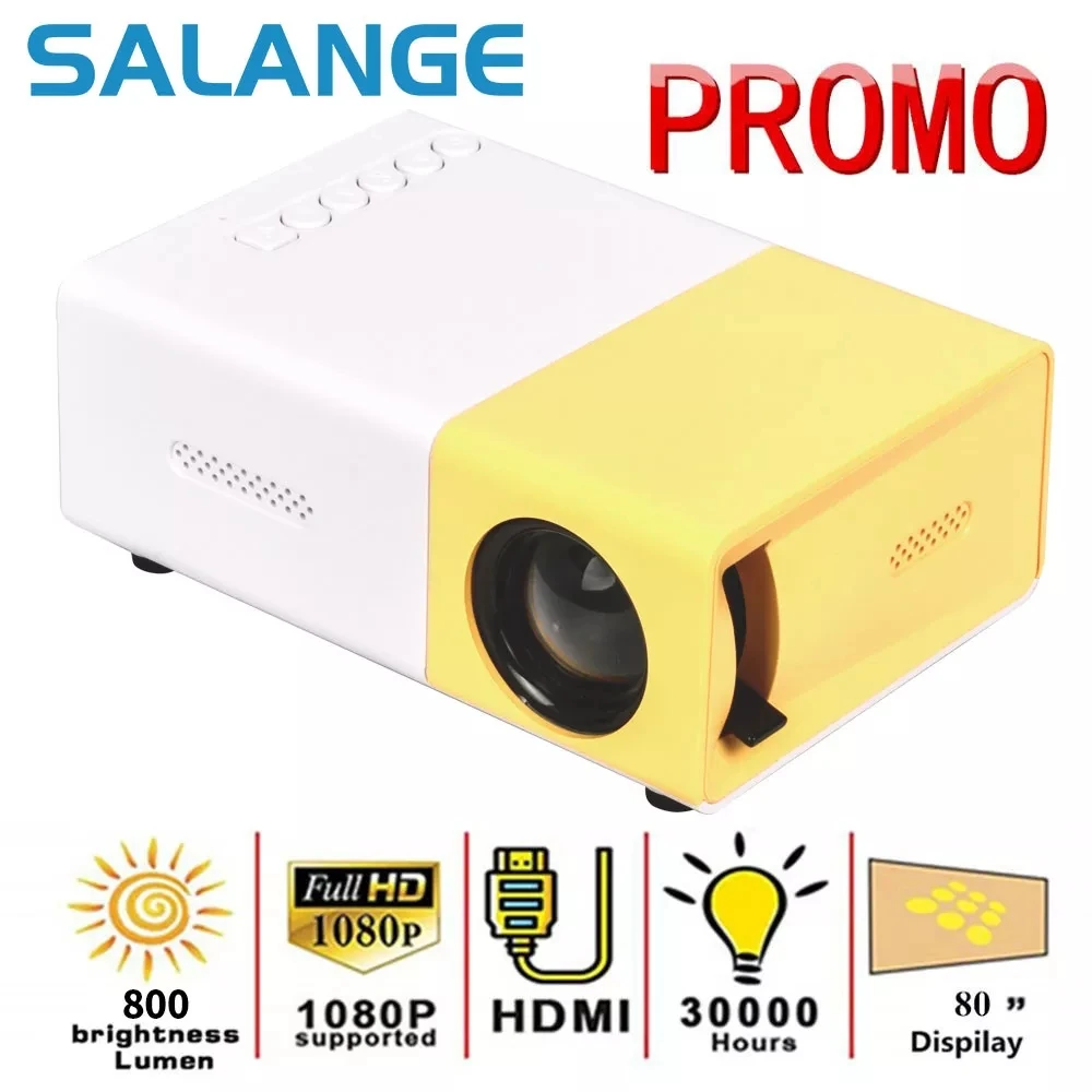 Salange Mini Projector Yg300 Pro Led Supported 1080p Full Hd Portable ...