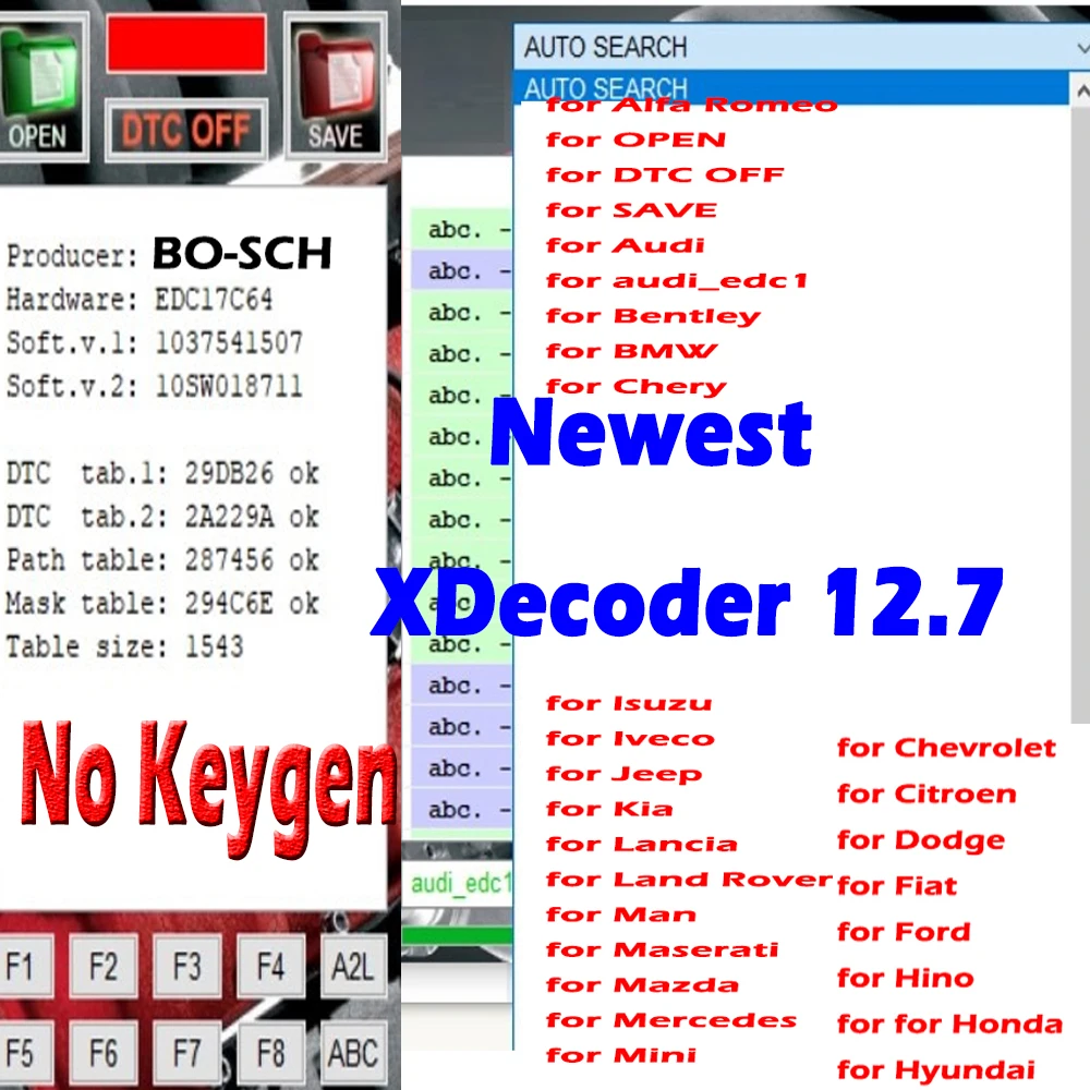 Newest XDecoder 12.7 License Full Activated XDECODER Removing Error Codes Support Multi-Brand ...