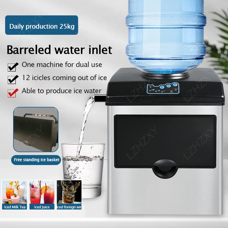 Commercial-Ice-Machine-25KG-Desktop-Multifunctional-Bucket-of-Water ...