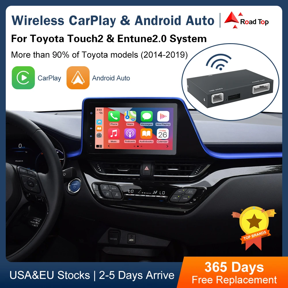 Wireless-Carplay-Android-Auto-For-TOYOTA-Touch2-Entune2-0-Prius-C-HR ...