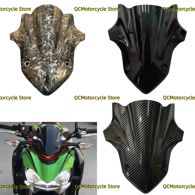 Motorcycle-Windscreen-Deflectors-Windshield-Fit-For-Kawasaki-Z900-Z-900 ...