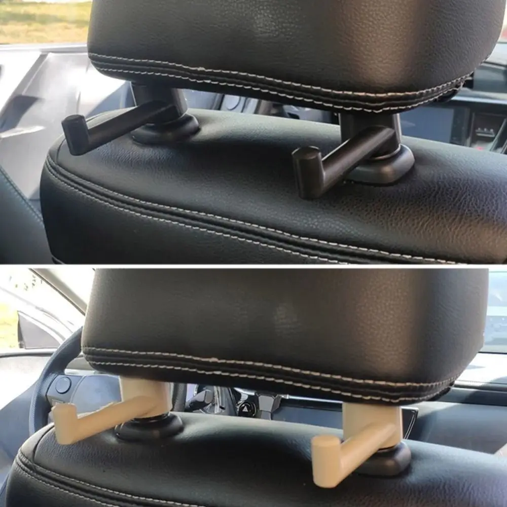 2Pcs Car Seat Headrest Hook 360° Universal Rotation Back Seat Organizer ...