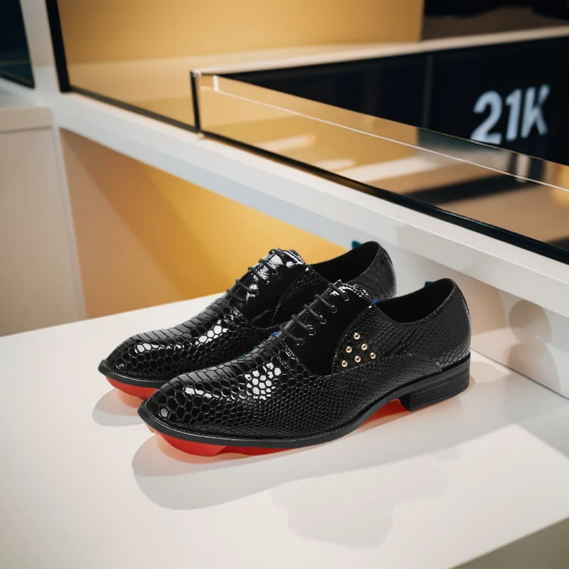 BOARD-Spring-Men-s-Shoes-Formal-dress-Rivet-Spike-Lace-COW-LEATHER ...