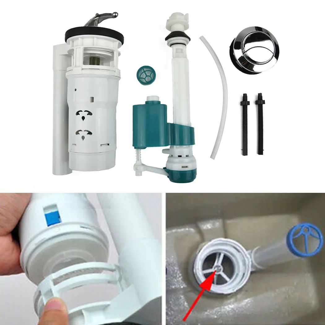 1-Set-Toilet-Tank-Kit-Water-Tank-Filling-Parts-Drain-Flush-Valve-Water ...