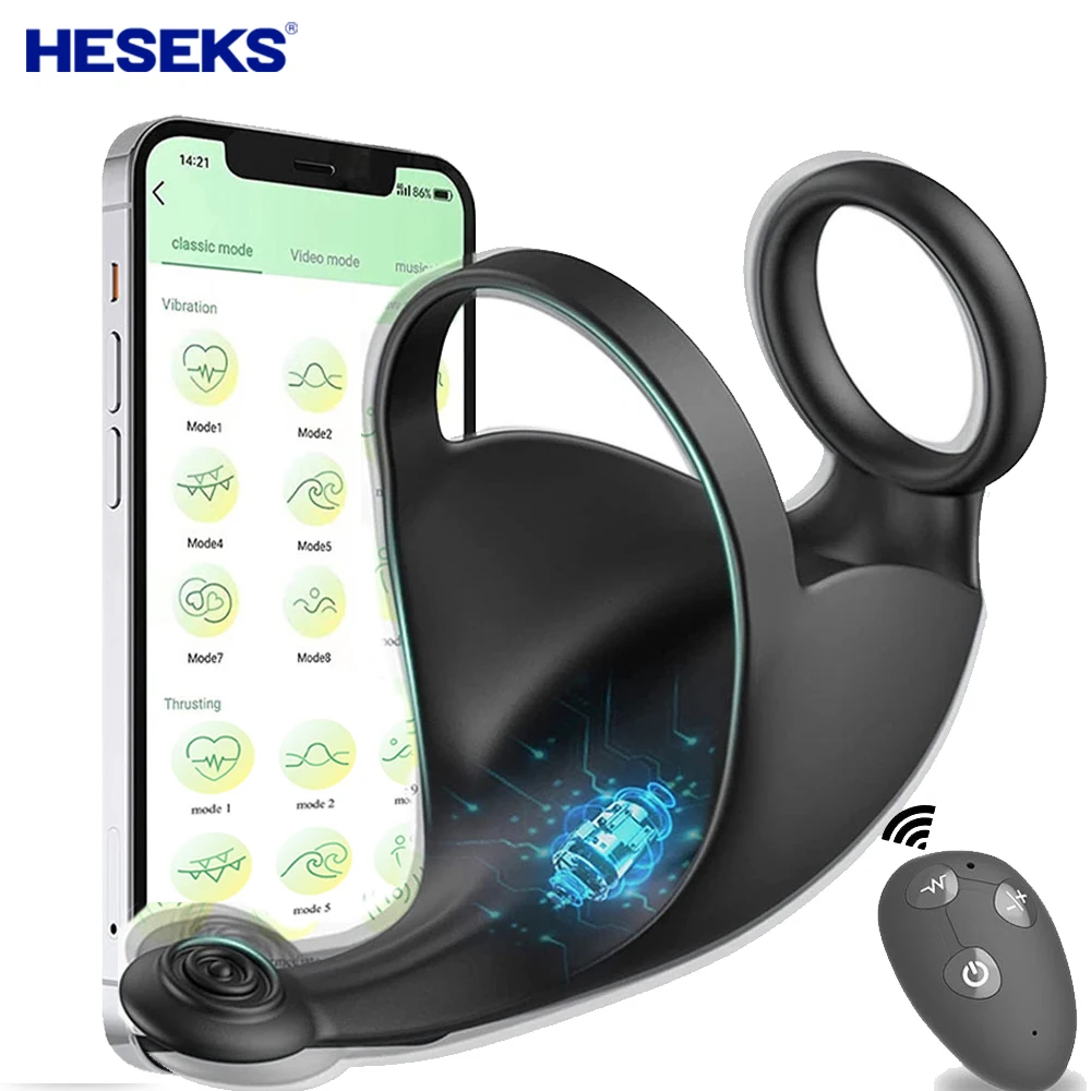 HESEKS-Bluetooth-Testicle-Vibrator-Cockring-Couple-Rings-Male-Chastity ...