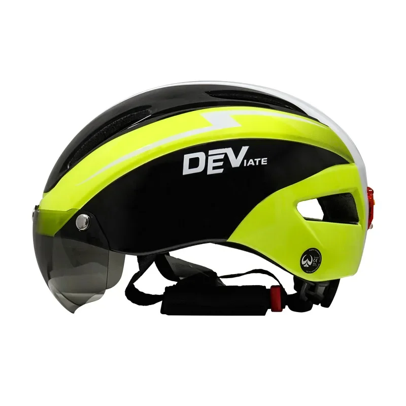 DEVIATE-Integrated-Cushioned-Bicycle-Helmet-with-Lights-Windshield ...