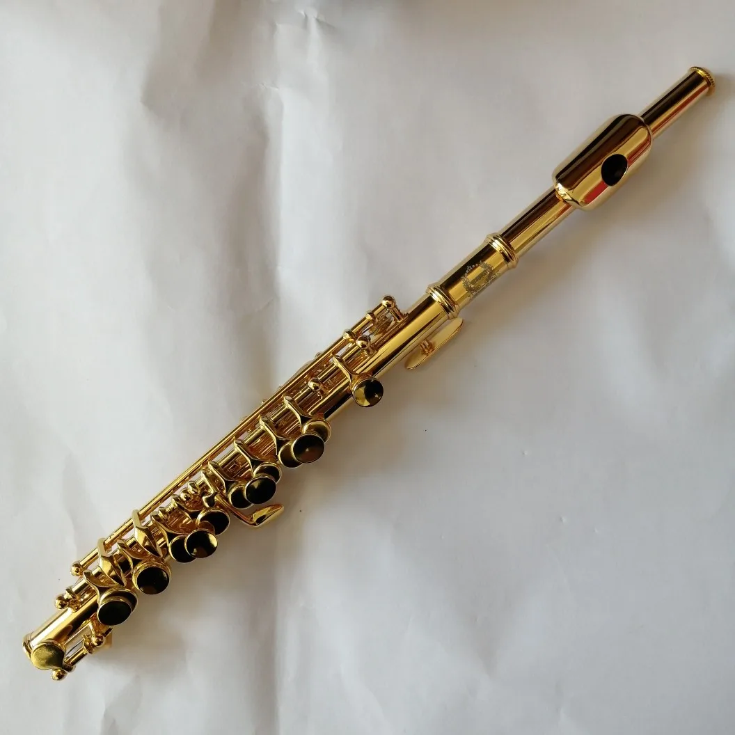 Copper-Tube-Gold-plated-Short-Flute-Instrument-Nickel-Key-Plated-with-C ...