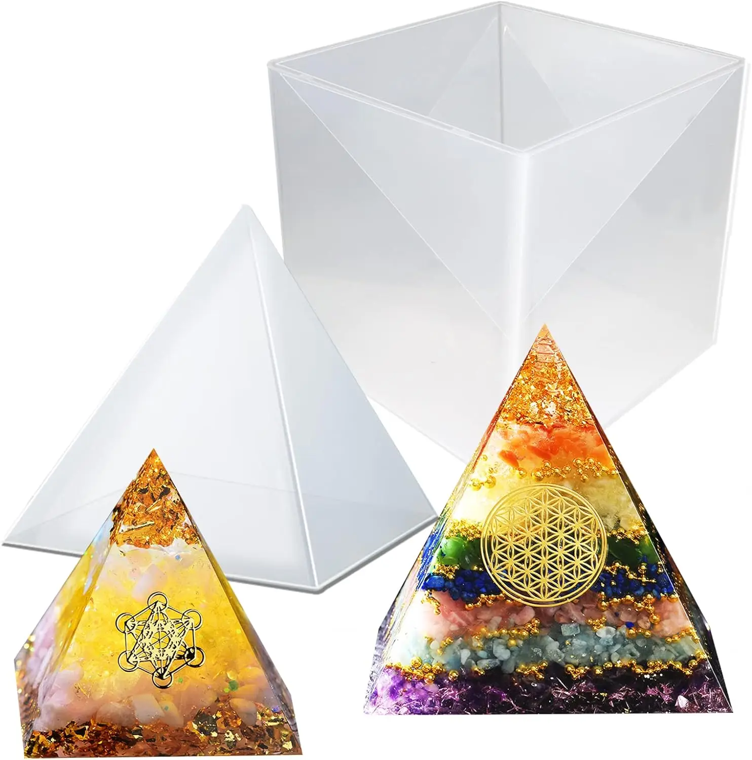 Large-DIY-Pyramid-Resin-Mold-Set-Big-Silicone-Pyramid-Molds-Jewelry ...