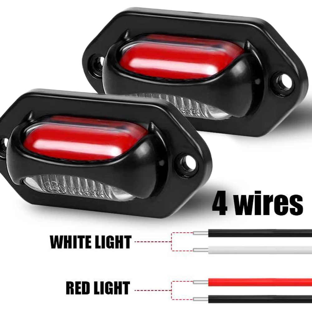 8 LED License Plate Lamp 12V 24V Trailer Tail Light IP67 Waterproof ...