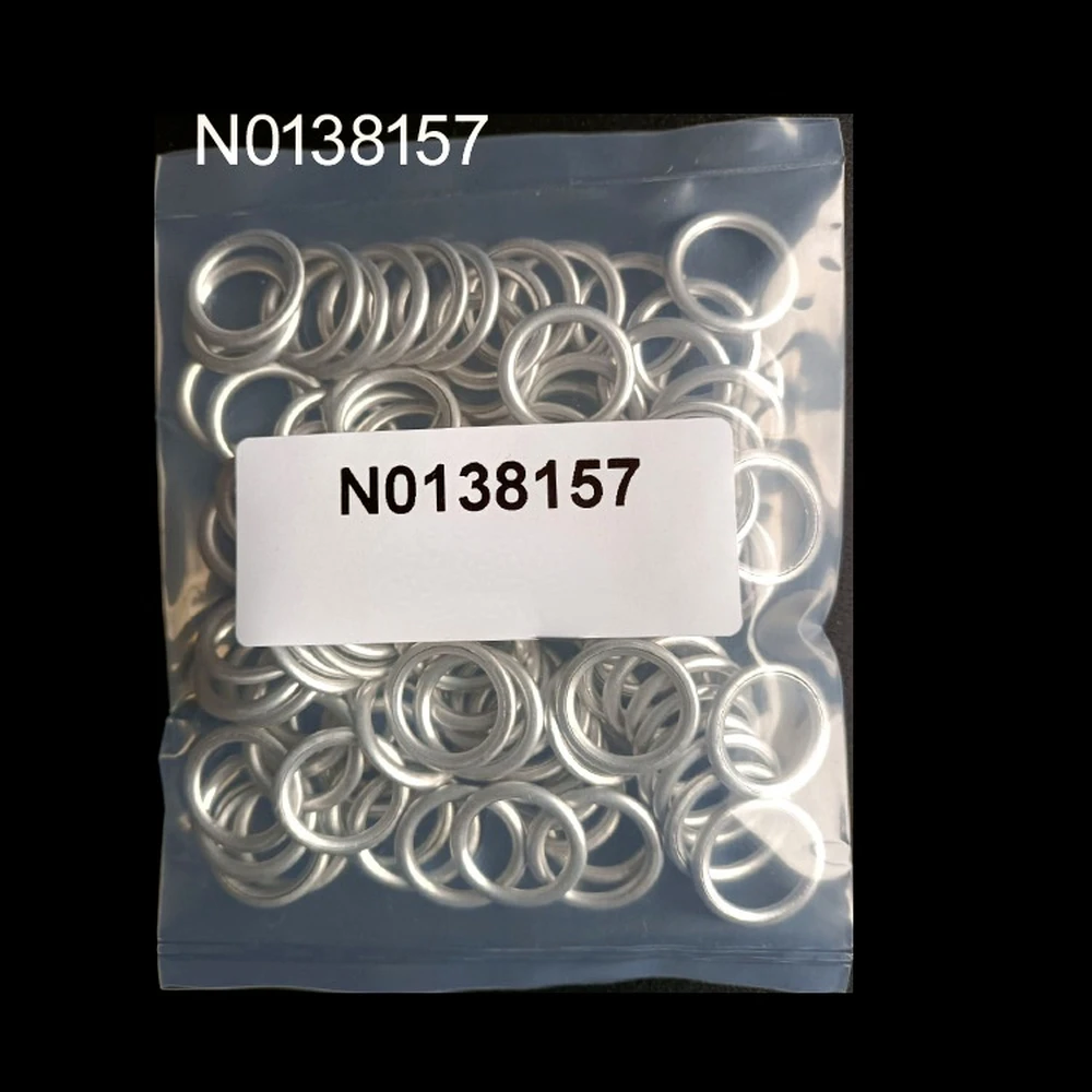 200PCS N0138157 M14 Crush Washer Oil Drain Plug Gasket Seal Fit For VW ...