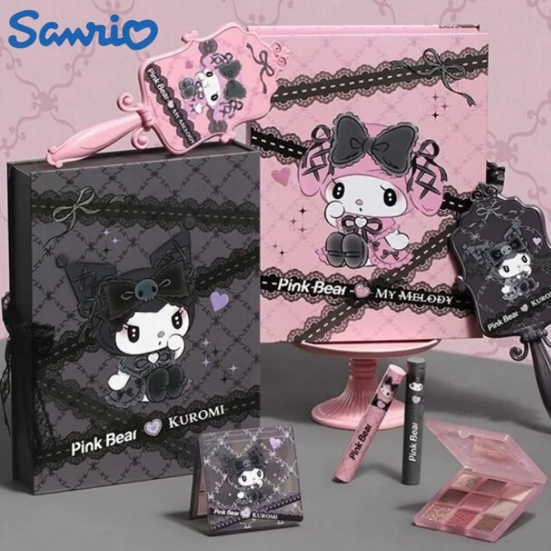 New-Sanrio-Cartoon-Kuromi-My-Melody-Kawaii-Lip-Glaze-Eyeshadow-Handheld ...