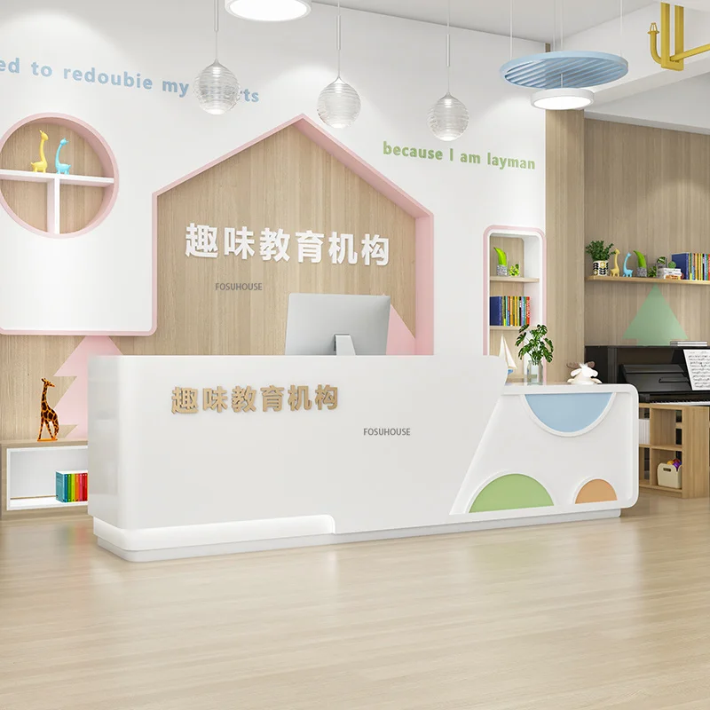 Modern-Reception-Desk-Playground-Cashier-Training-Institution-Front ...