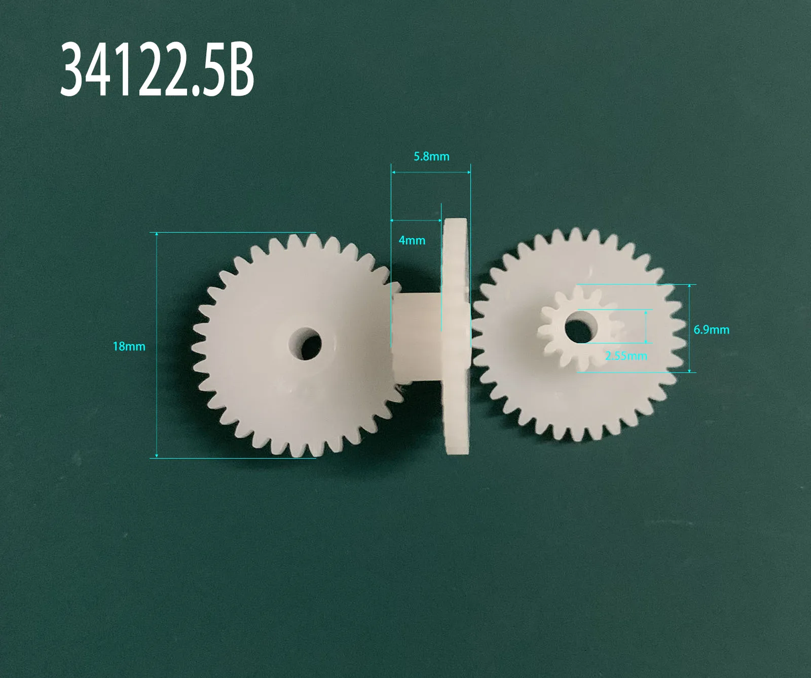 34122A-34122B-34122-5A-34122-5B-0-5M-Plastic-Spur-Gear-OD-18mm-34-Teeth ...